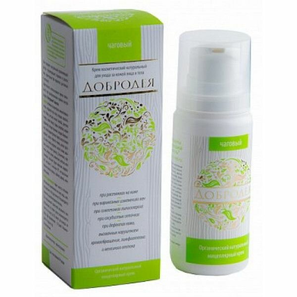 Крем-молочко Добродея с чагой при растяжках, варикозе и сосудистых сеточках,100мл