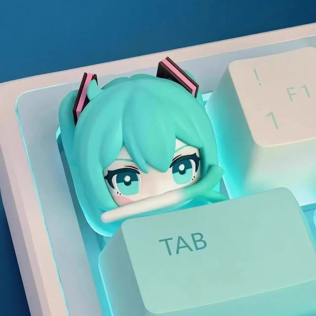 Колпачки для клавиш Hatsune Miku Bandai, зеленые