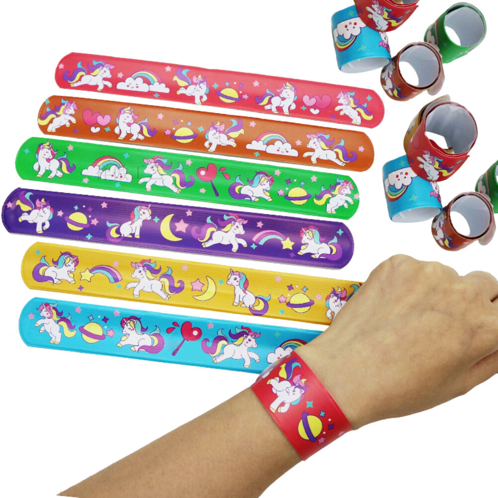 50Pcs Slap Bands Colorful Wristbands for Kids Boys Girls Birthday Christmas Party Supplies Favors Gifts
