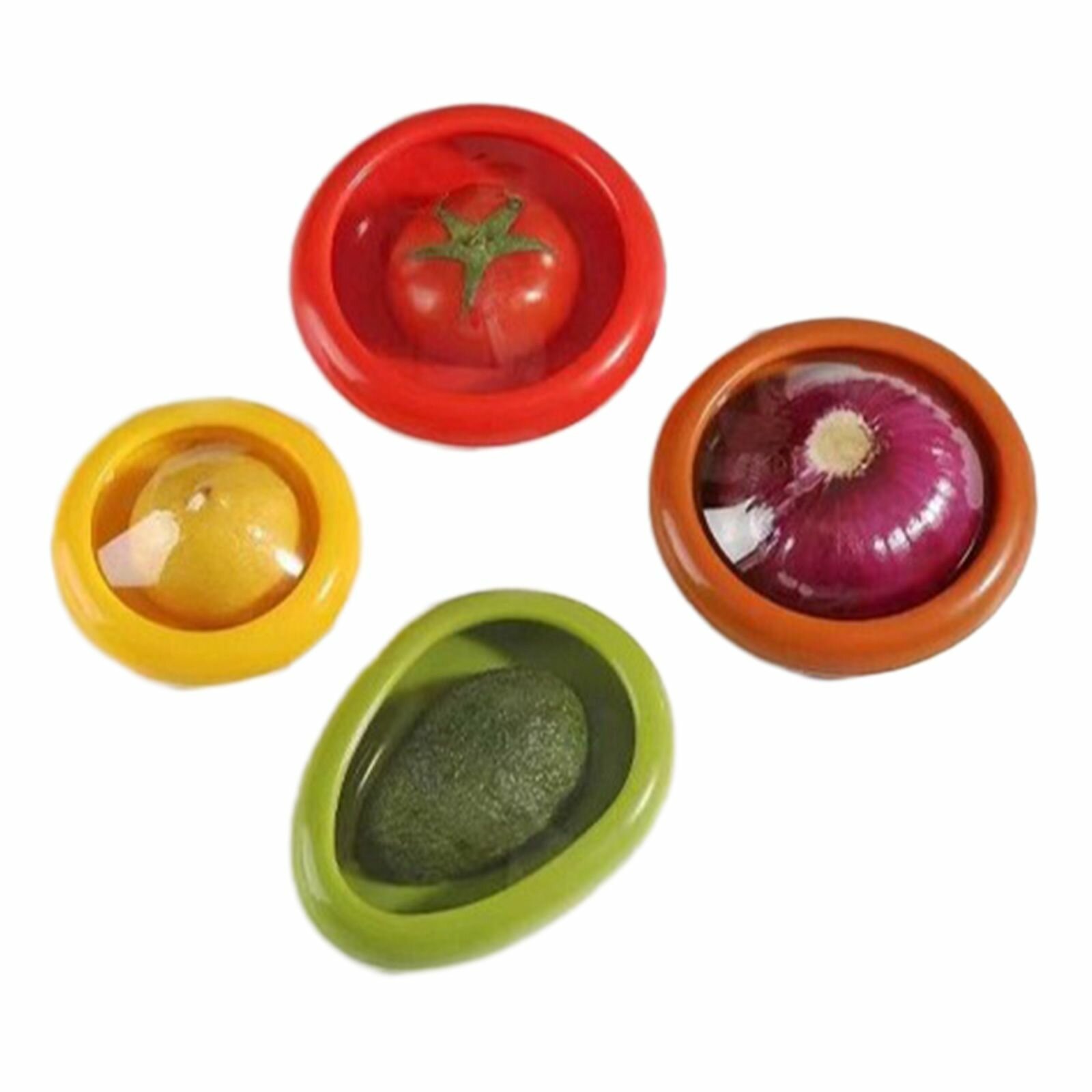 4 шт Многоразовые контейнеры для хранения авокадо помидоров и лимонов холодильника