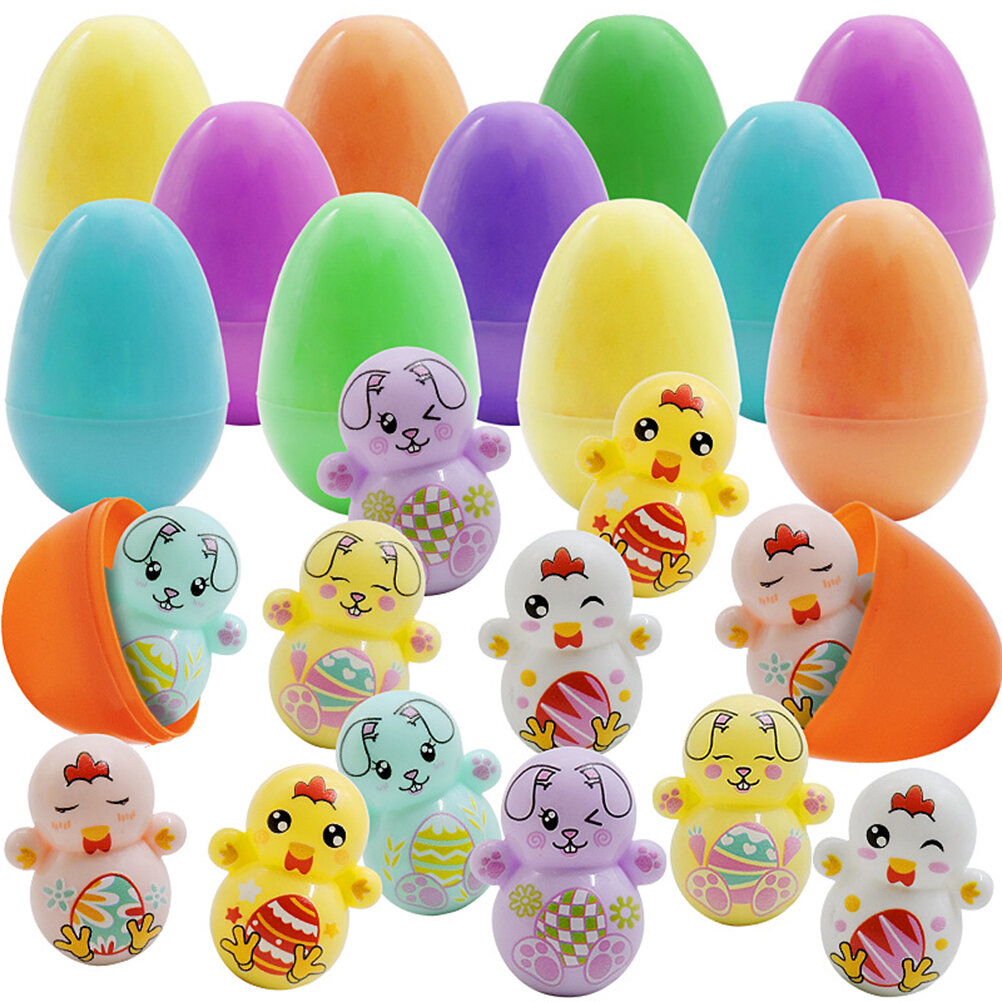 Пасхальные Яйца с Новыми Игрушками, Наполнители для Пасхальных Корзин, Подарочные Пасхальные Яйца, Игрушка Пиньята, Классные Призы, Игрушки для Детей