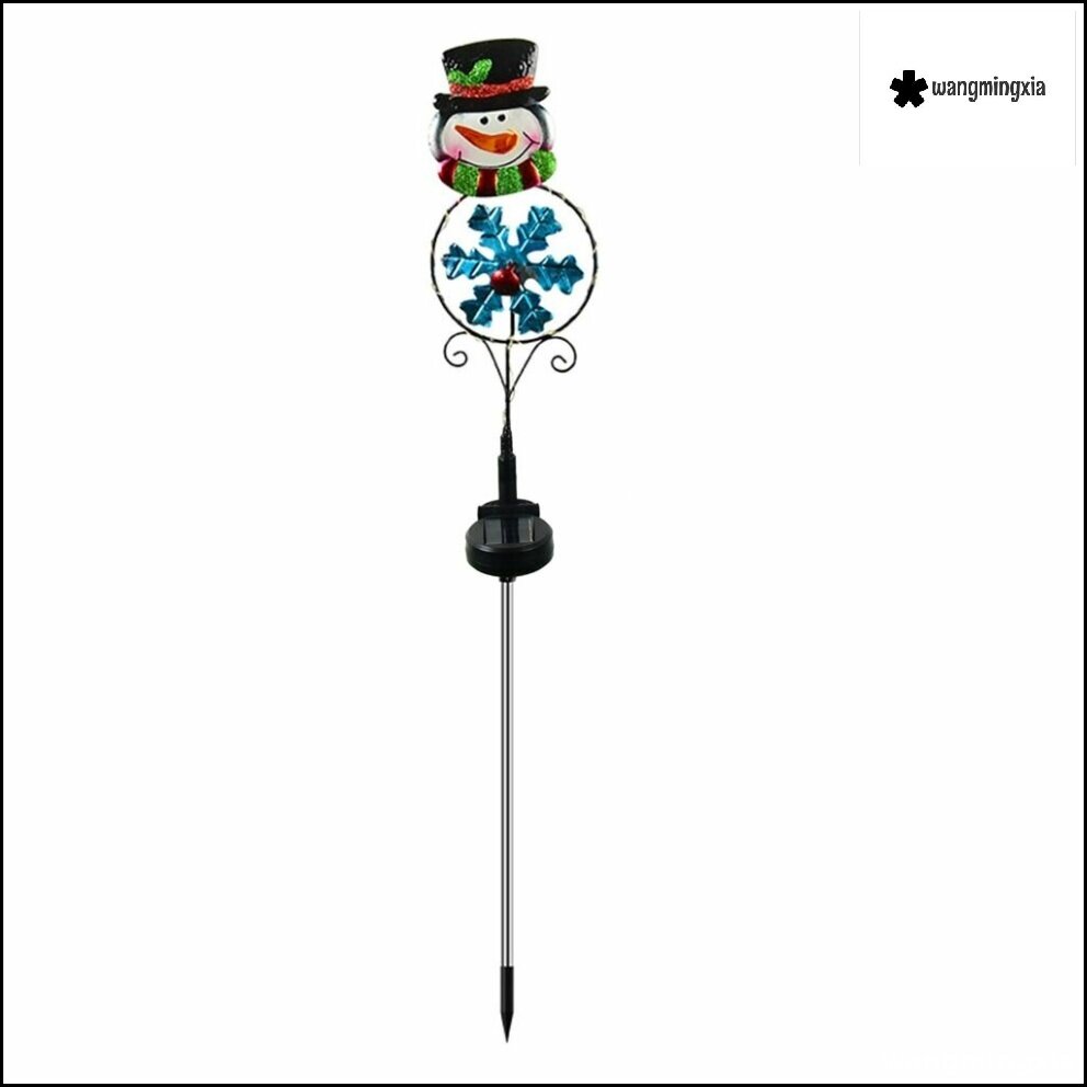 Эксклюзивный комплект из двух уличных рождественских фигур снеговиков, изготовленных из кованого железа с питанием от солнечных батарей