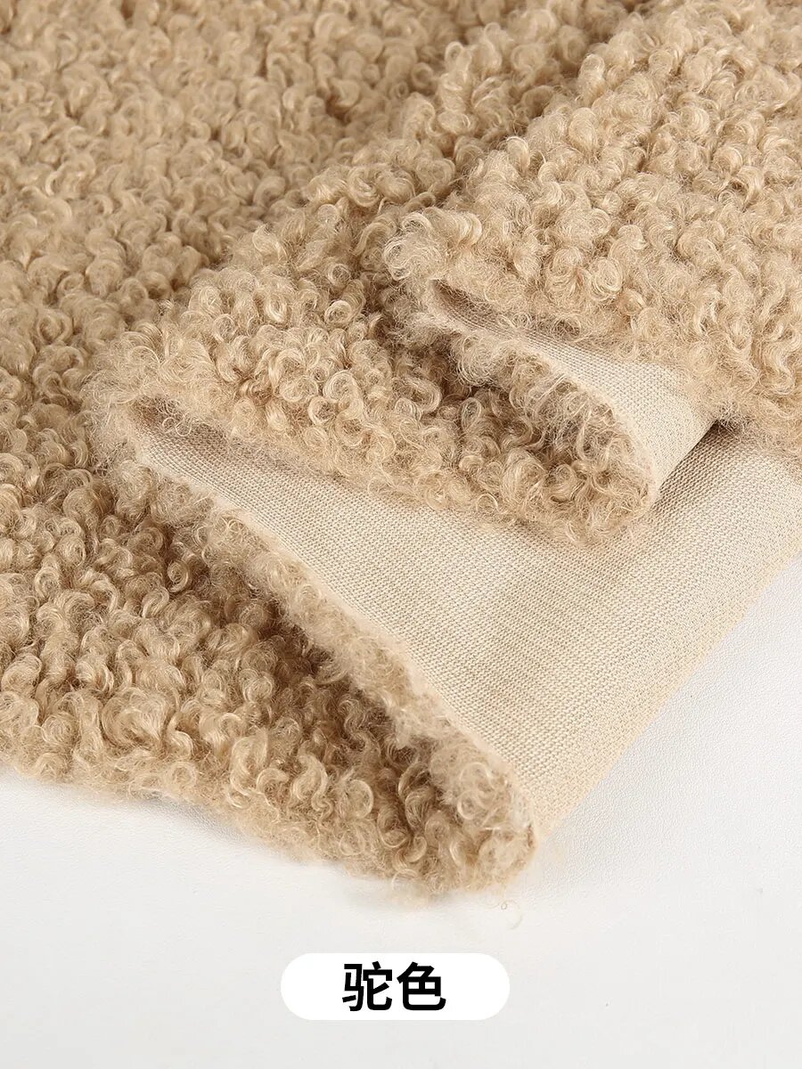 Бежевая плюшевая ткань для кукол 50x50 см, Цвет: 7