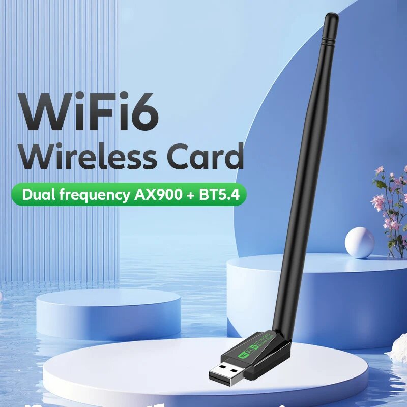 Kebidumei USB адаптер Wi-Fi Bluetooth 5.0 900 Мбит/с