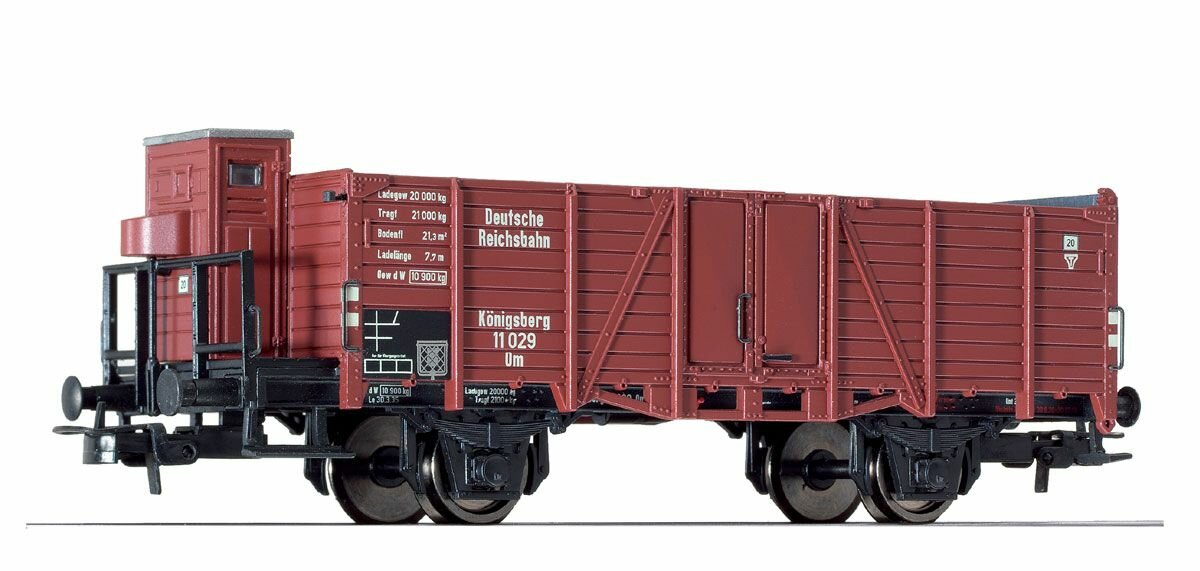 L235020 LILIPUT Полувагон с тормозной будкой тип Om Konigsberg, DB, Ep.II, H0 1/87
