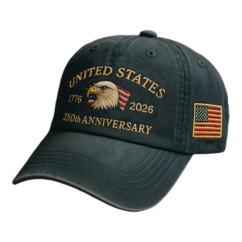 Выстиранная шляпа в стиле ретро Корпуса морской пехоты США (С вышивкой)-Серый