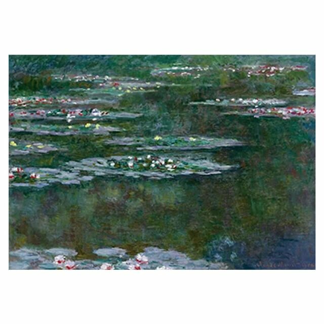 Алмазная картина "Клод Моне Водяные лилии" алмазная огранка 40х50 см,40X50CM, белый