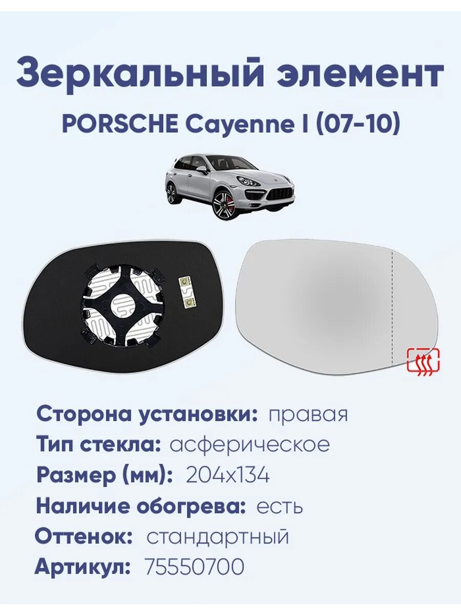 Зеркало PORSCHE Cayenne I (07-10) 75550700