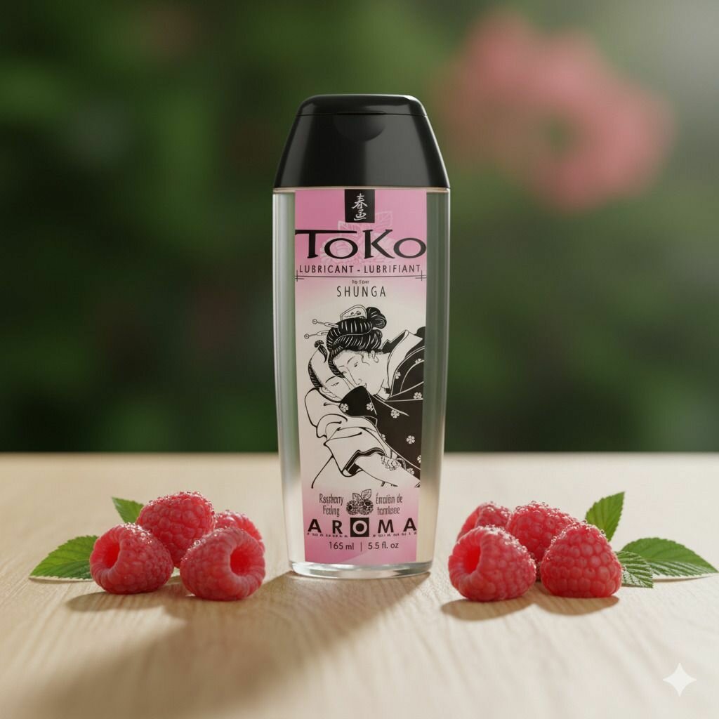 Интимная смазка TOKO Aroma Raspberry Feeling с ароматом малины - 165 мл, Shunga
