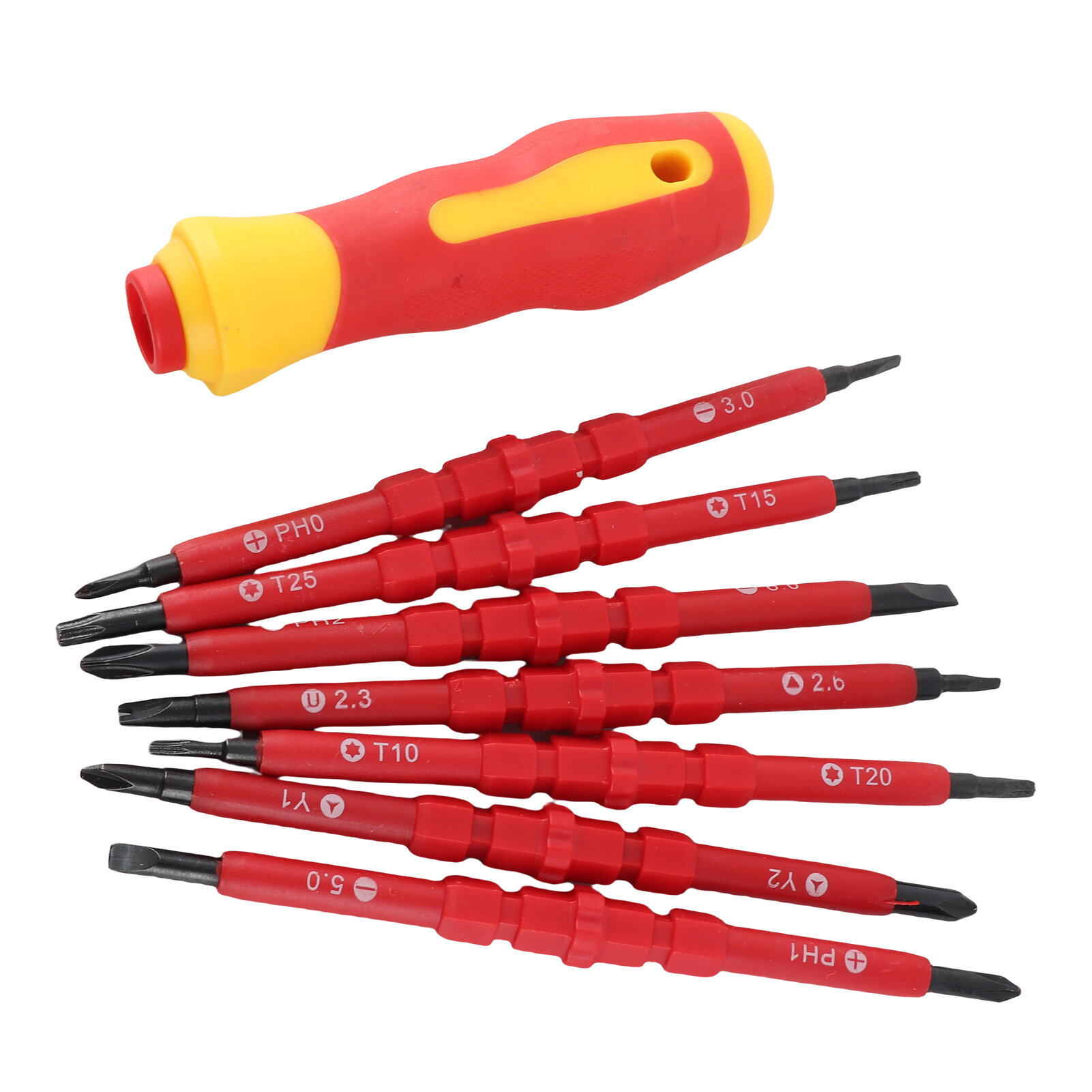 Набор изолированных отверток из хром-ванадиевой легированной стали, АБС-пластик, отвертка со сменным лезвием для электрика