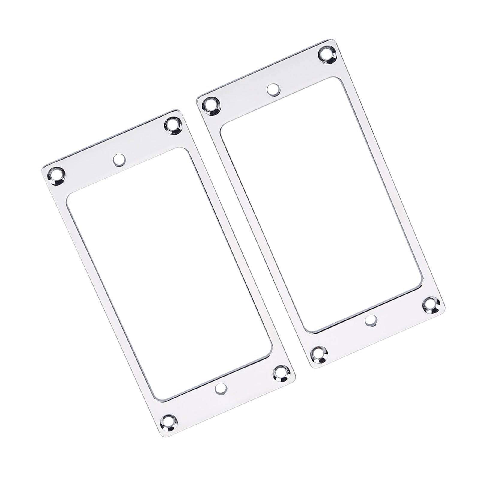 2Pcs Кольца для монтажа пикапа Humbucker из металла, запчасти для замены на электрогитары, черного цвета, материал металл, внешние размеры 92x46mm, внутренние размеры 70.5x39mm, толщина 2mm, вес 34g
