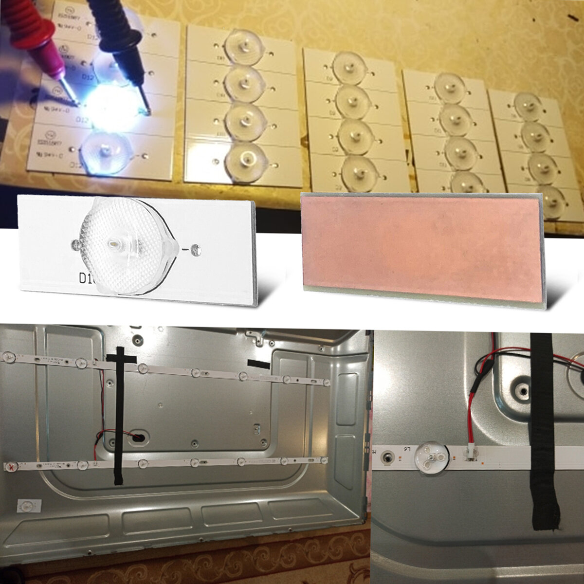 20 шт. 3 В SMD-ламп с оптическим фильтром для ремонта LED-телевизоров 32-65 с 2-метровым проводом, светодиодная лента, запчасти, аксессуары