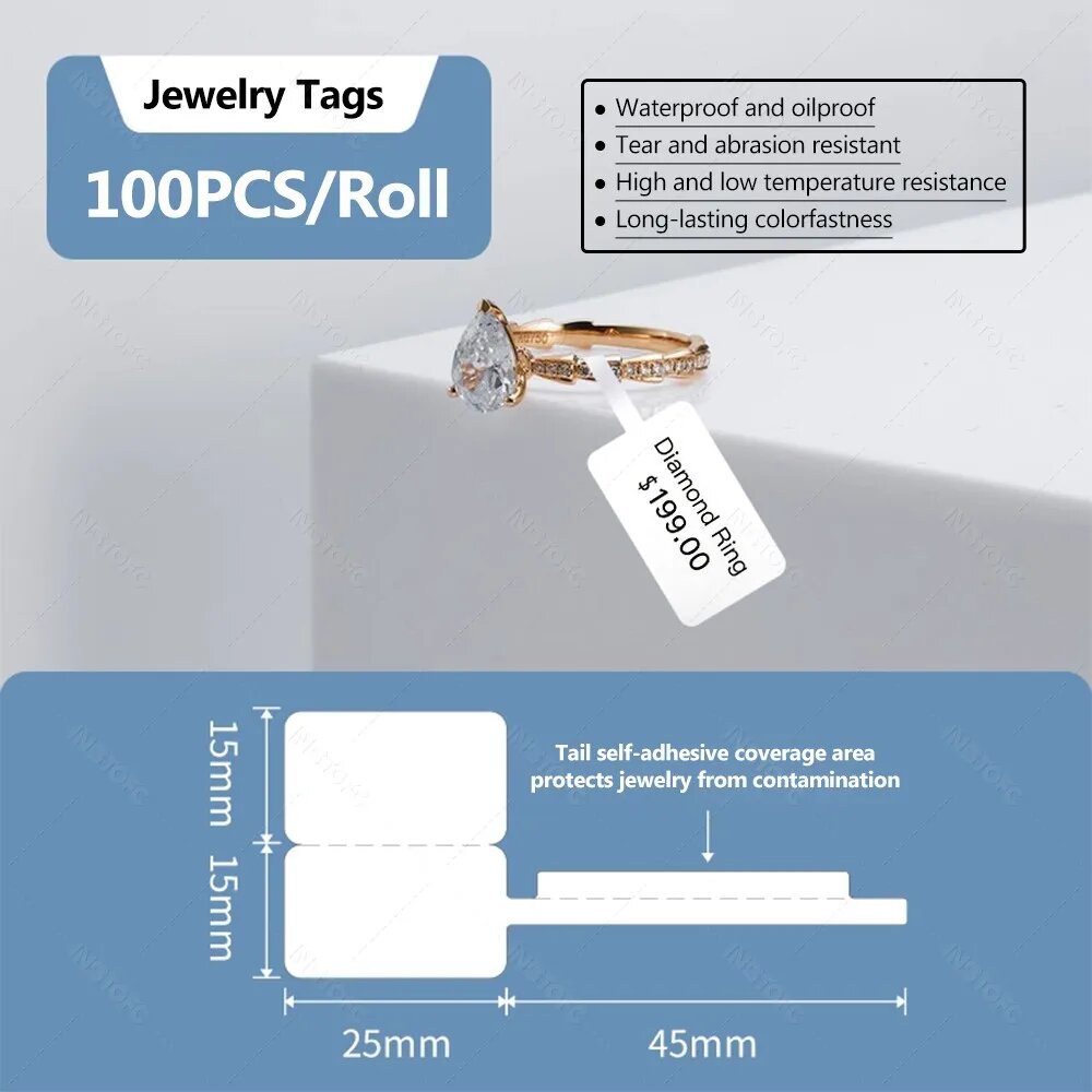 Рулон бумаги для этикеток NIIMBOT M2 1Roll jewelry Lable