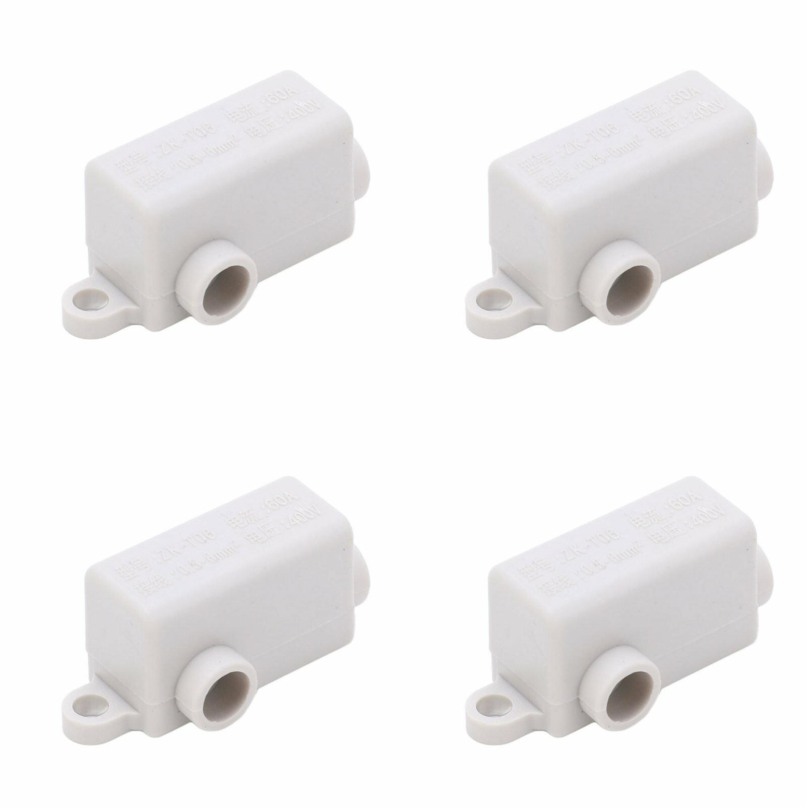 10 шт. соединитель проводов ZK T06, 400 В 60 А, высоковольтный разъем с разветвлением 1 в 2, блок клемм для соединения кабелей