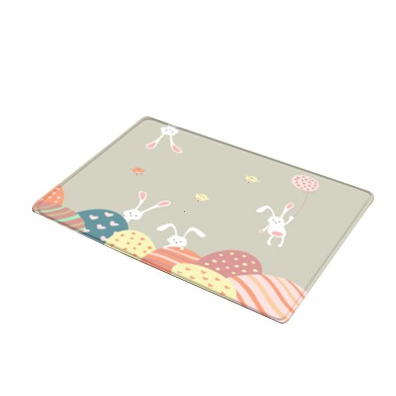 Пасхальный коврик с яйцами и кроликом, PJ210117-A009