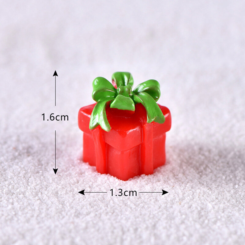 Мини-Рождественские украшения из смолы, Миниатюрные фигурки Санта-Клауса и Снеговика, Рождественские и новогодние украшения для дома, Оформление микро-ландшафта,1 кусок