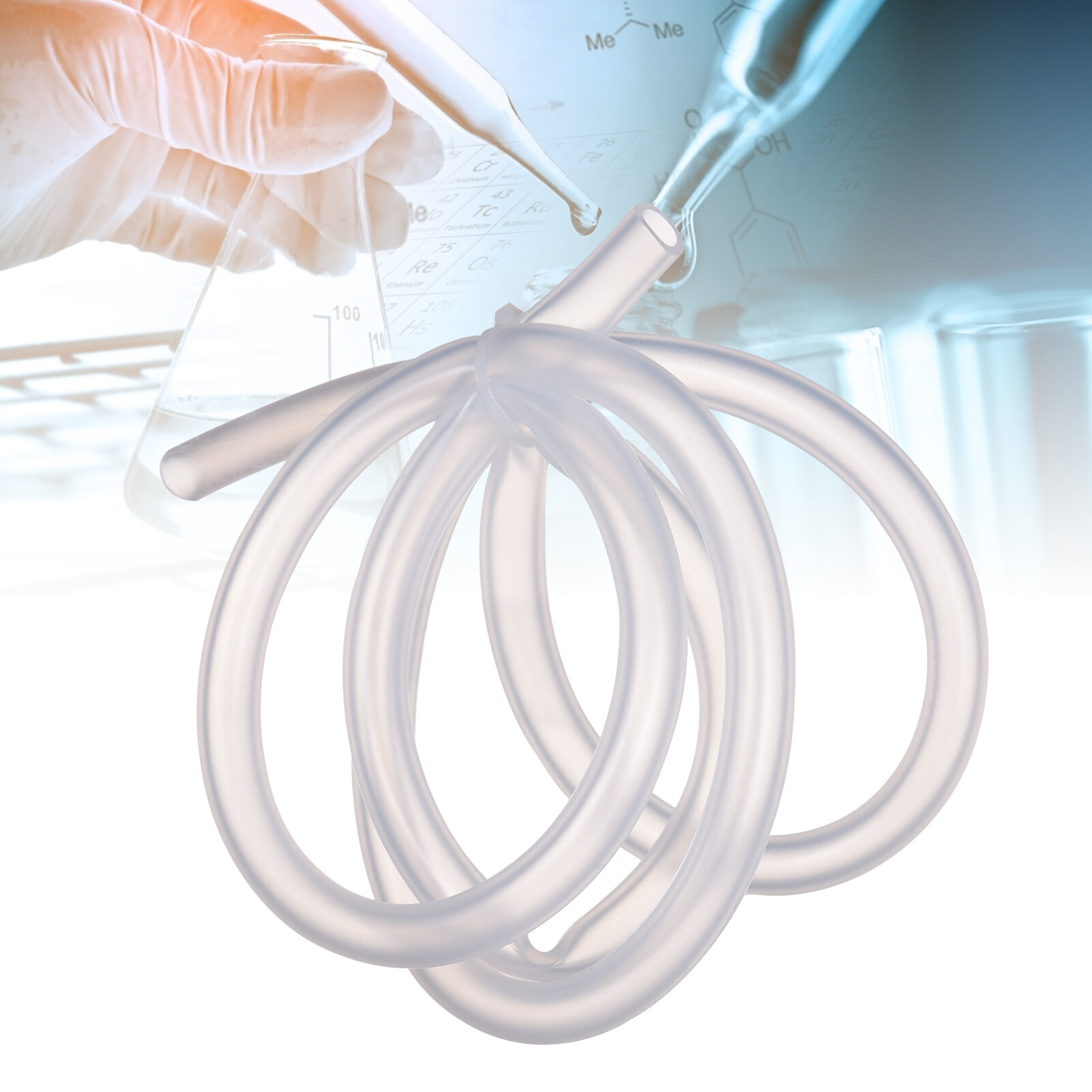 Силиконовая трубка перистальтического насоса, гибкий шланг, трубка, пищевая силиконовая резиновая трубка для домашнего пивоварения, аквапоники, аквариумного воздушного насоса, передача, 6,4 мм внутренний диаметр x 9,6 мм внешний диаметр, 1 метр