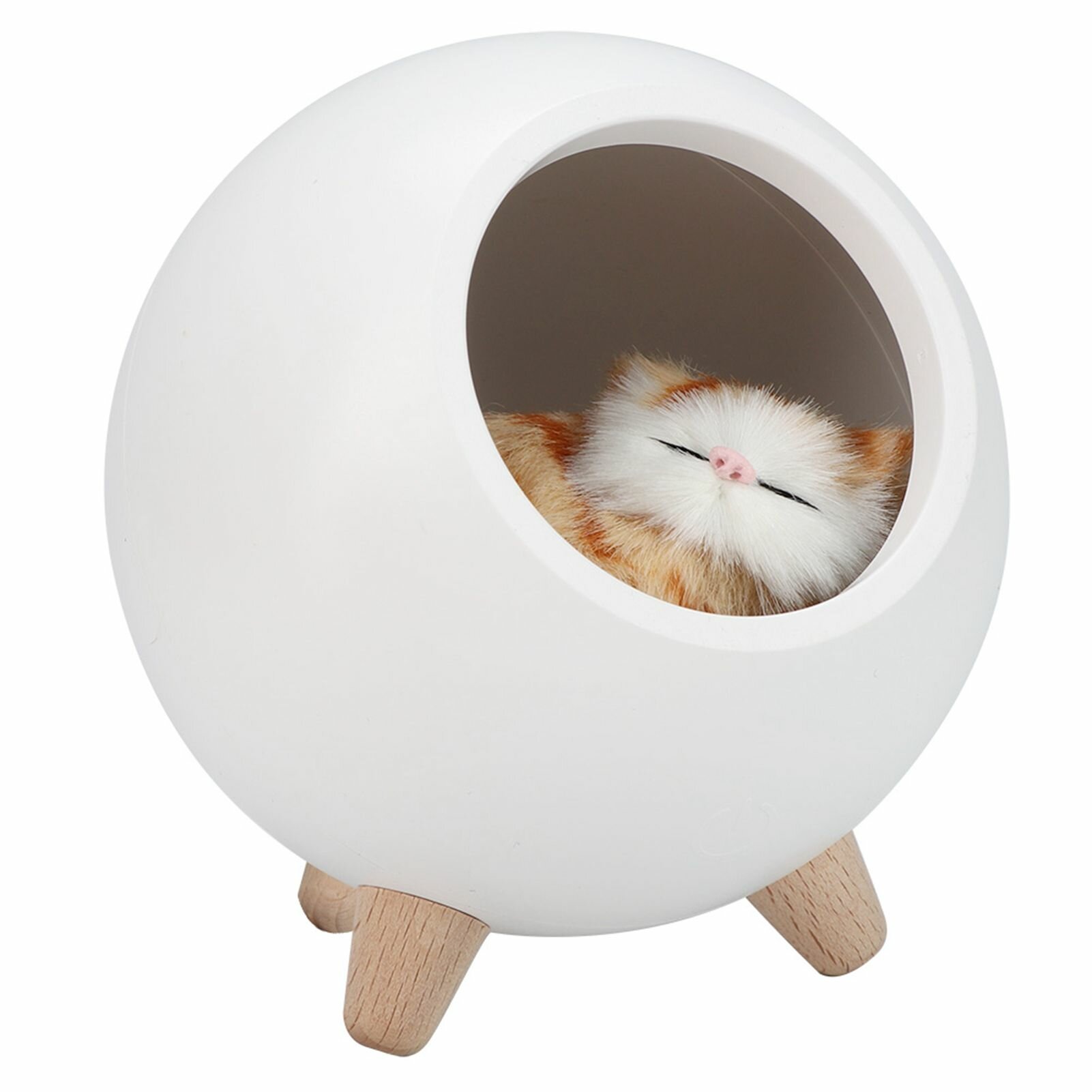 Ночник с милым котом, домик для домашних животных, светодиодный ночник, освещение для спальни, атмосферная лампа, белый цвет