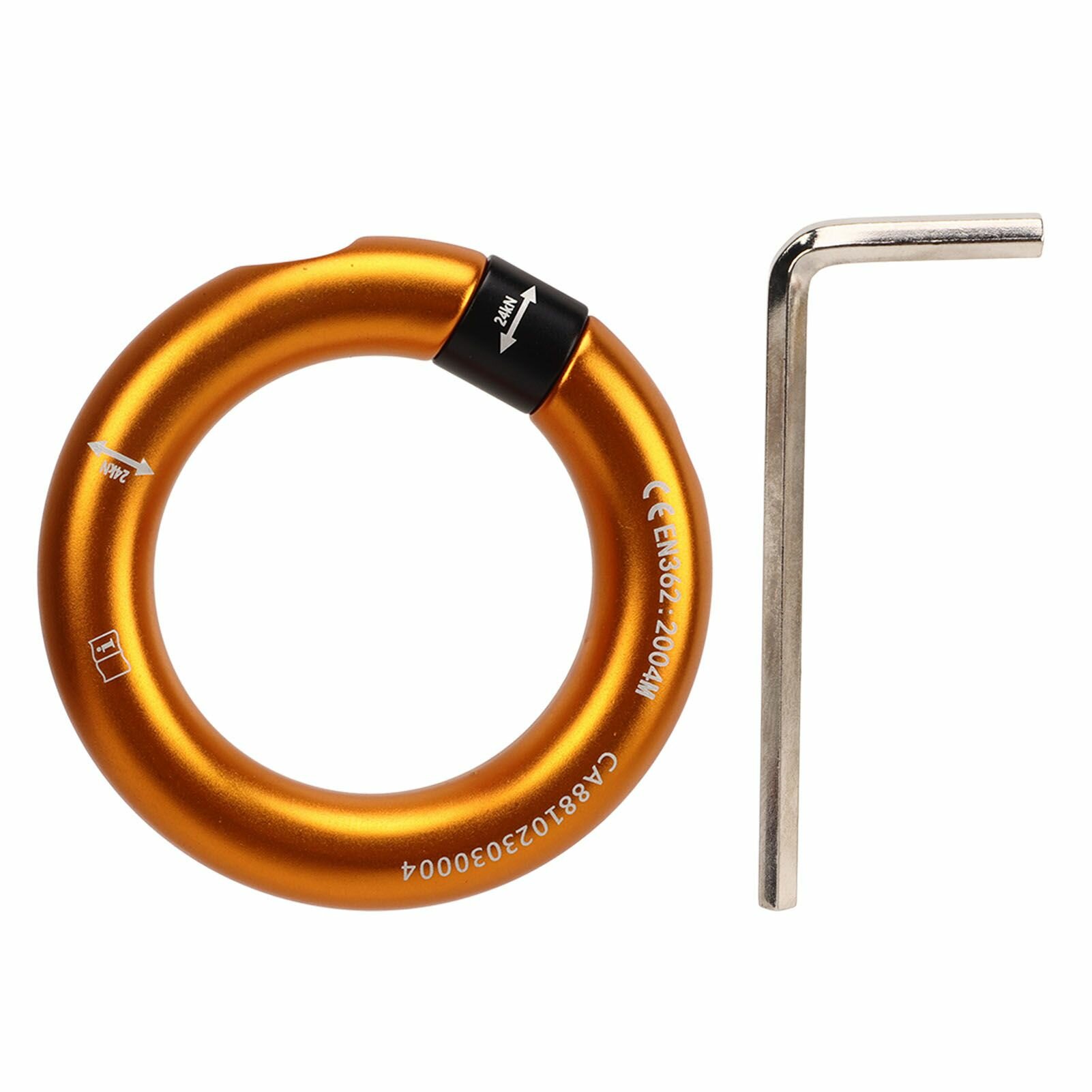 Кольцо для спуска, 12 мм, съемный соединитель для скалолазания, страховочная точка для скалолазания, арбориста, точка соединения, золото