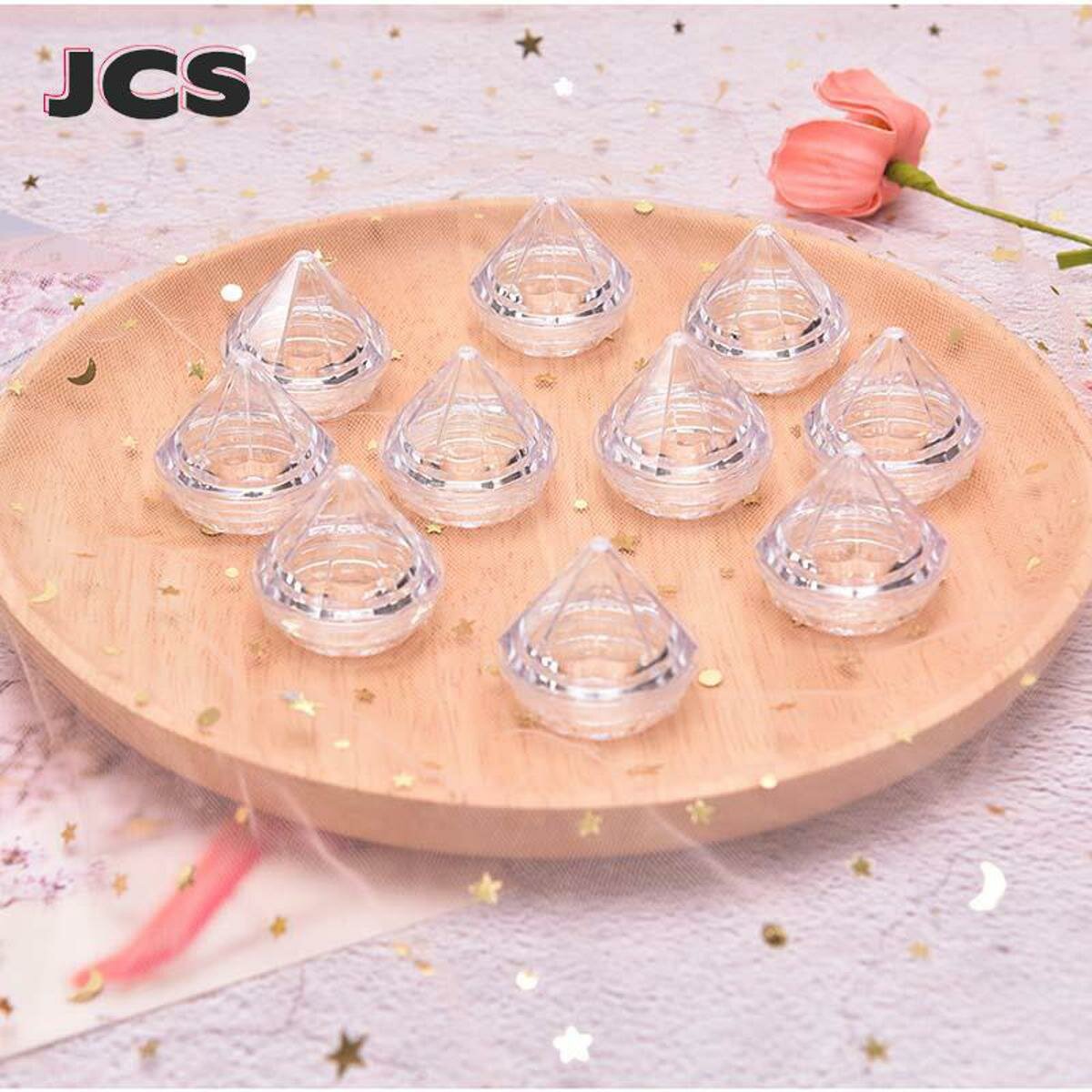 10 шт. портативная 5 г мини-пустая косметическая банка-горшок - Diamond Cream Box Eyeshadow Makeup Face Cream Контейнер многоразовые бутылки