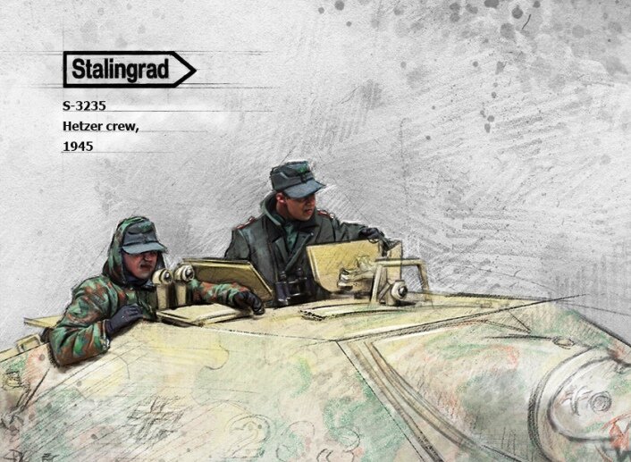 3235 Stalingrad Германский экипаж Хетцера 1945 г 1/35