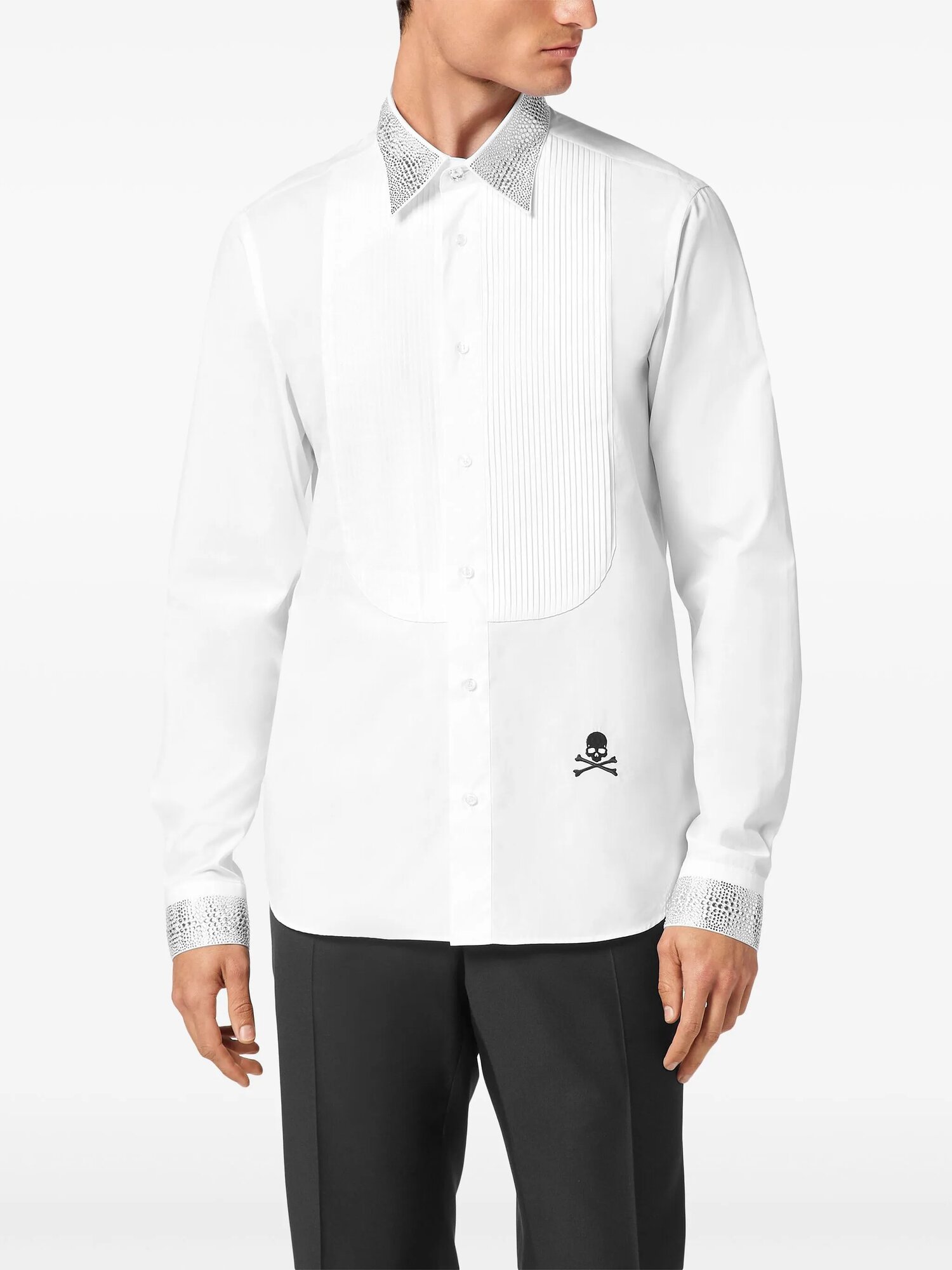 Рубашка PHILIPP PLEIN Black Tie, размер 4XL, серебристый — фото 1