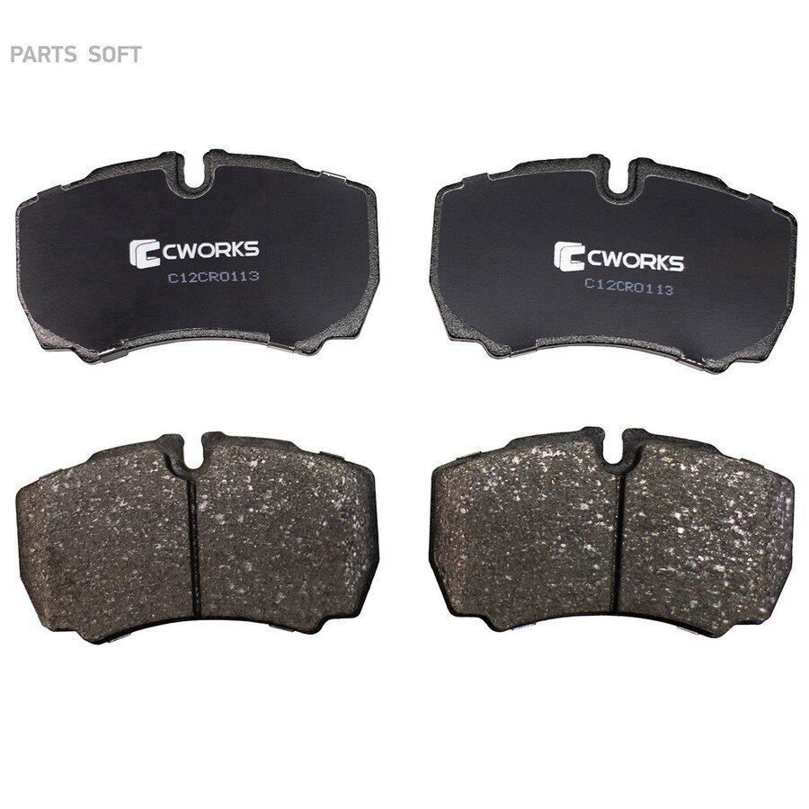 CWORKS Тормозные колодки задние, Low Metallic (Замена для C12CR0047)