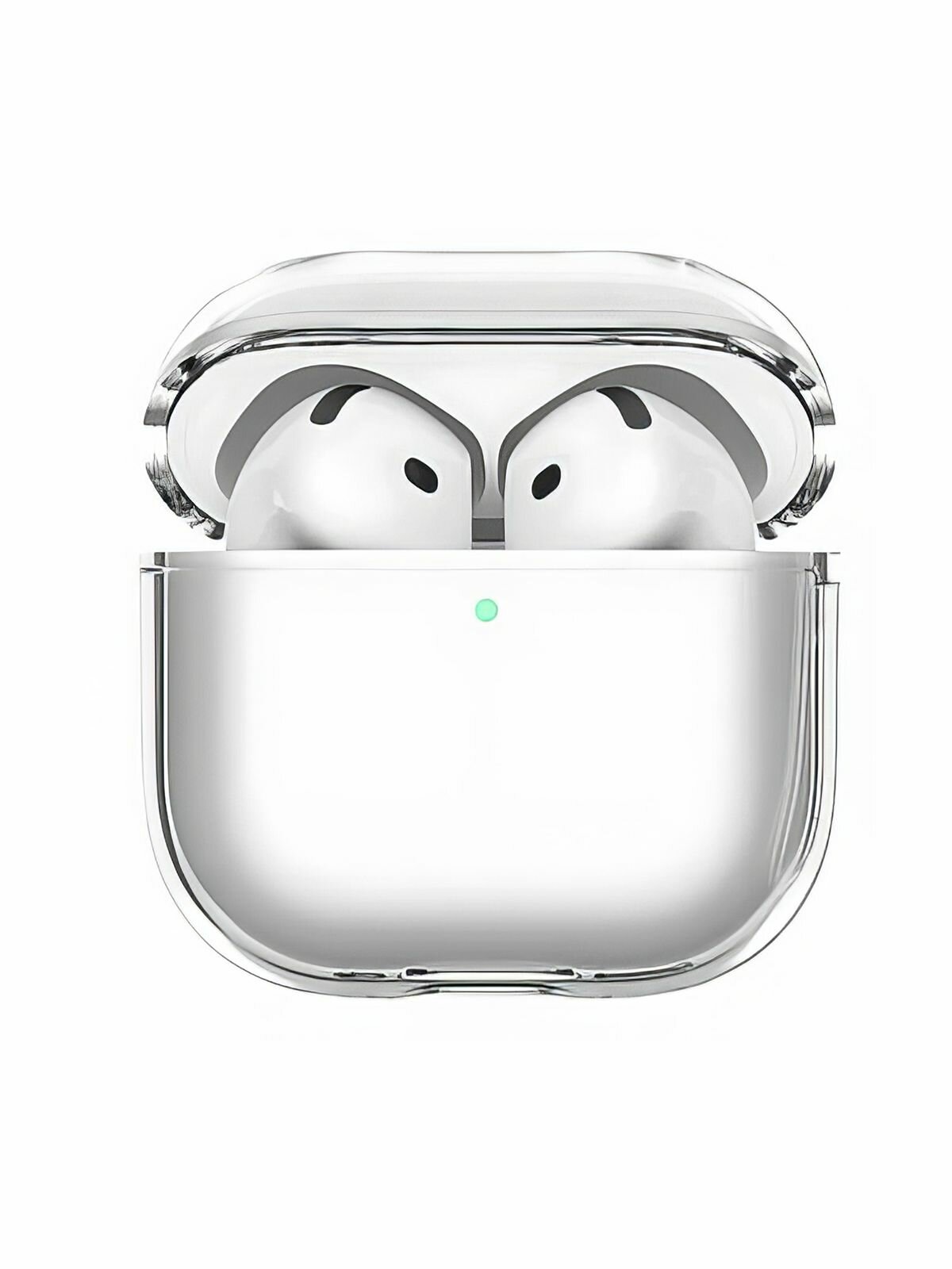 Чехол для наушников AirPods 4 ( 2024 ) силиконовый, прозрачный
