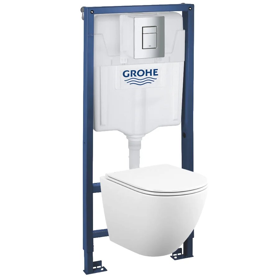 39181001 GROHE Rapid SL GH Комплект инсталляция и унитаз подвесной безободковый, цвет унитаза: белый