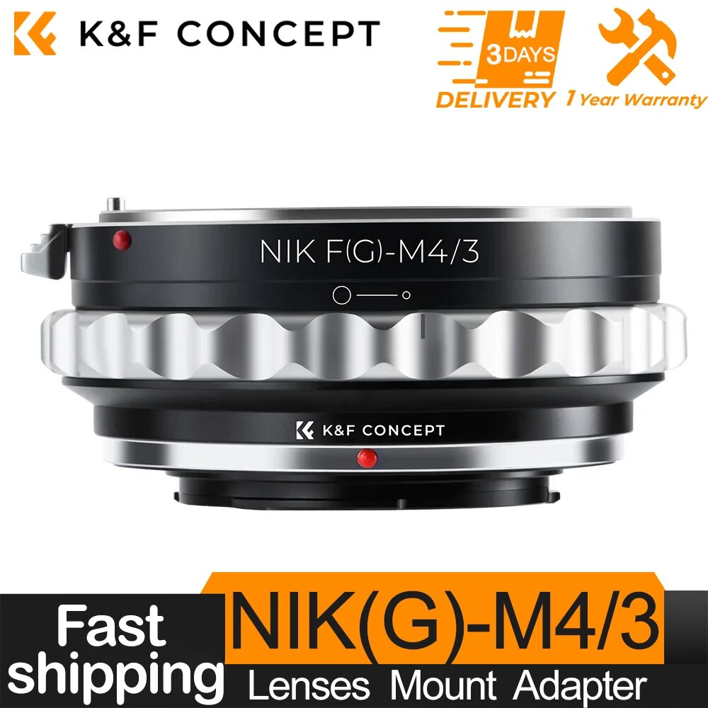 Адаптер объектива K&F CONCEPT NIK(G)-M4/3 — фото 1
