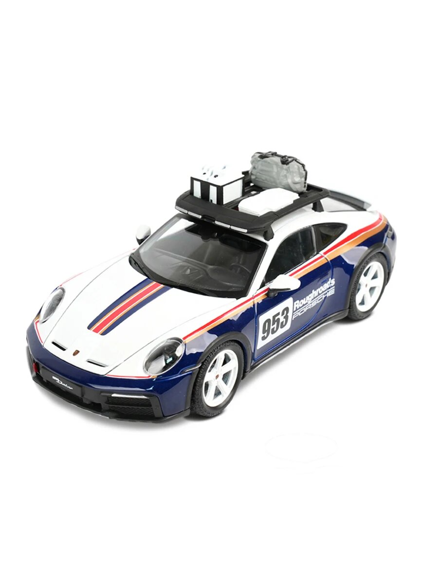 Bburago Porsche 911 Dakar металлическая модель автомобиля 1:24, Темно-синий