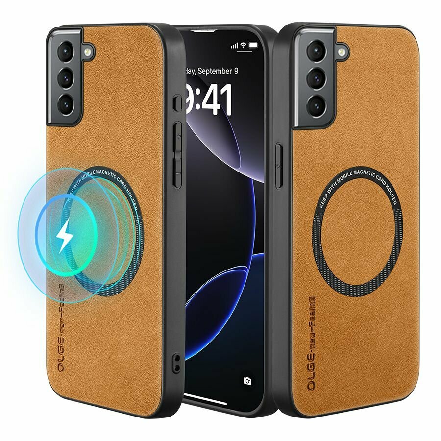 Чехол-Case MagSafe чехол для Samsung Galaxy S21(Самсунг Галакси с21) Нескользящий и удобный