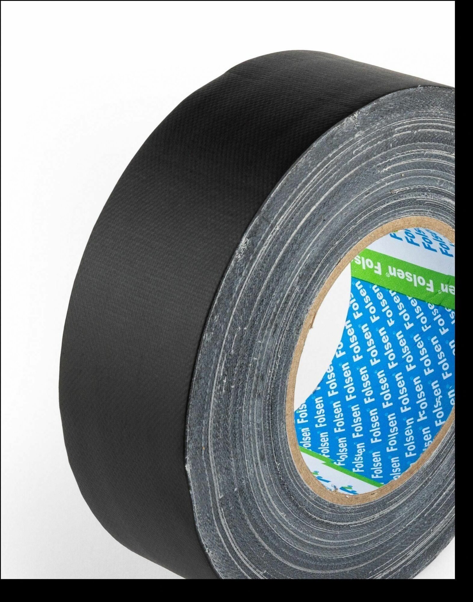Чёрный матовый тканевый тейп Gaffer tape Folsen Premium 50мм х 50м.