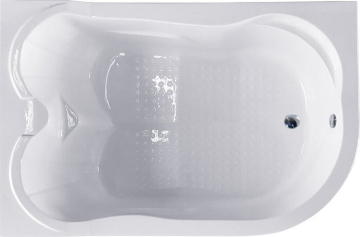 Акриловая ванна Royal Bath Norway RB331100K-L L 180x120 см, угловая, левая, пристенная, белая, асимметричная, с каркасом, для двоих