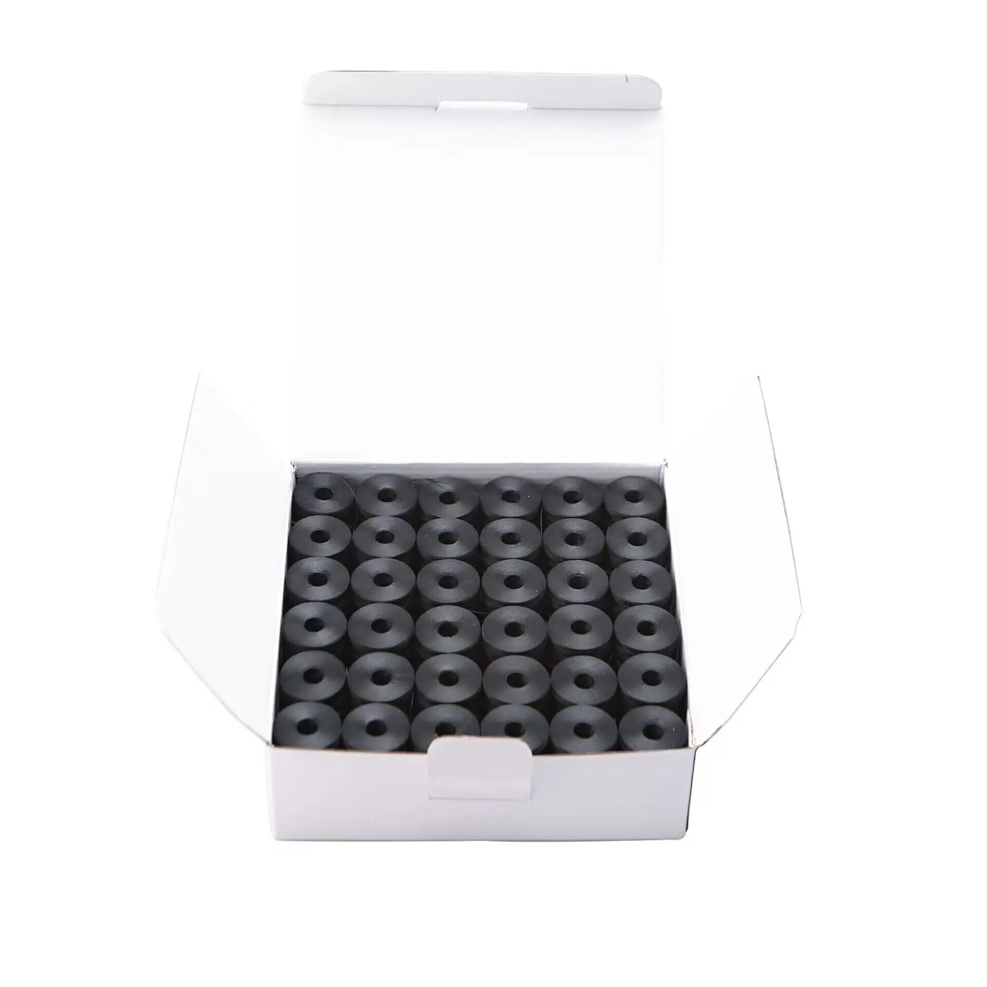 Шпульки для вышивальных машин Brother, Babylock, Janome белые/черные, L Sideless - Black