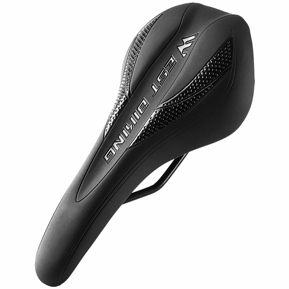Быстрозажимная велосипедная седло Thickened High Elasticity Soft PU Pad Road Bicycle Seats Cycling Cushion черный PU+PVC 278*150*60mm 350g 1шт