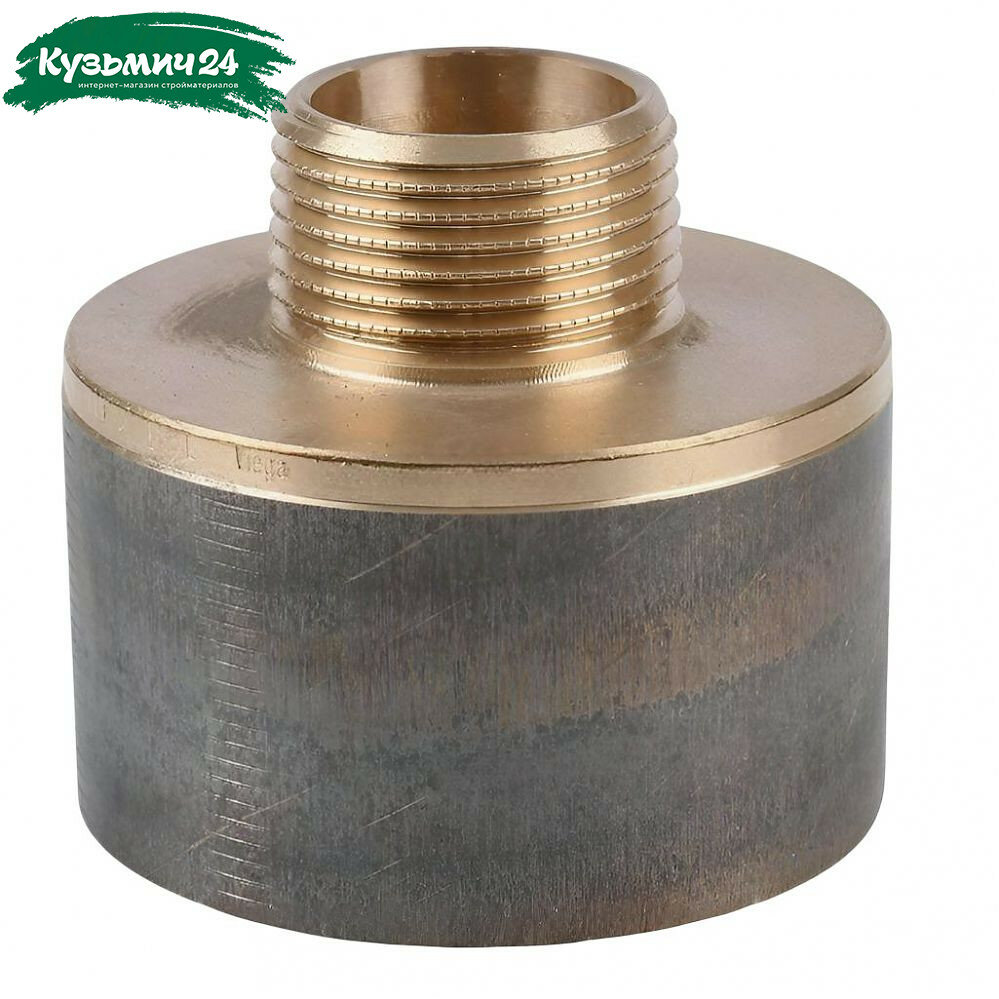 Переходник резьбовой Viega 3/4"-1 1/4", НР-ВР, комбинированный, бронза