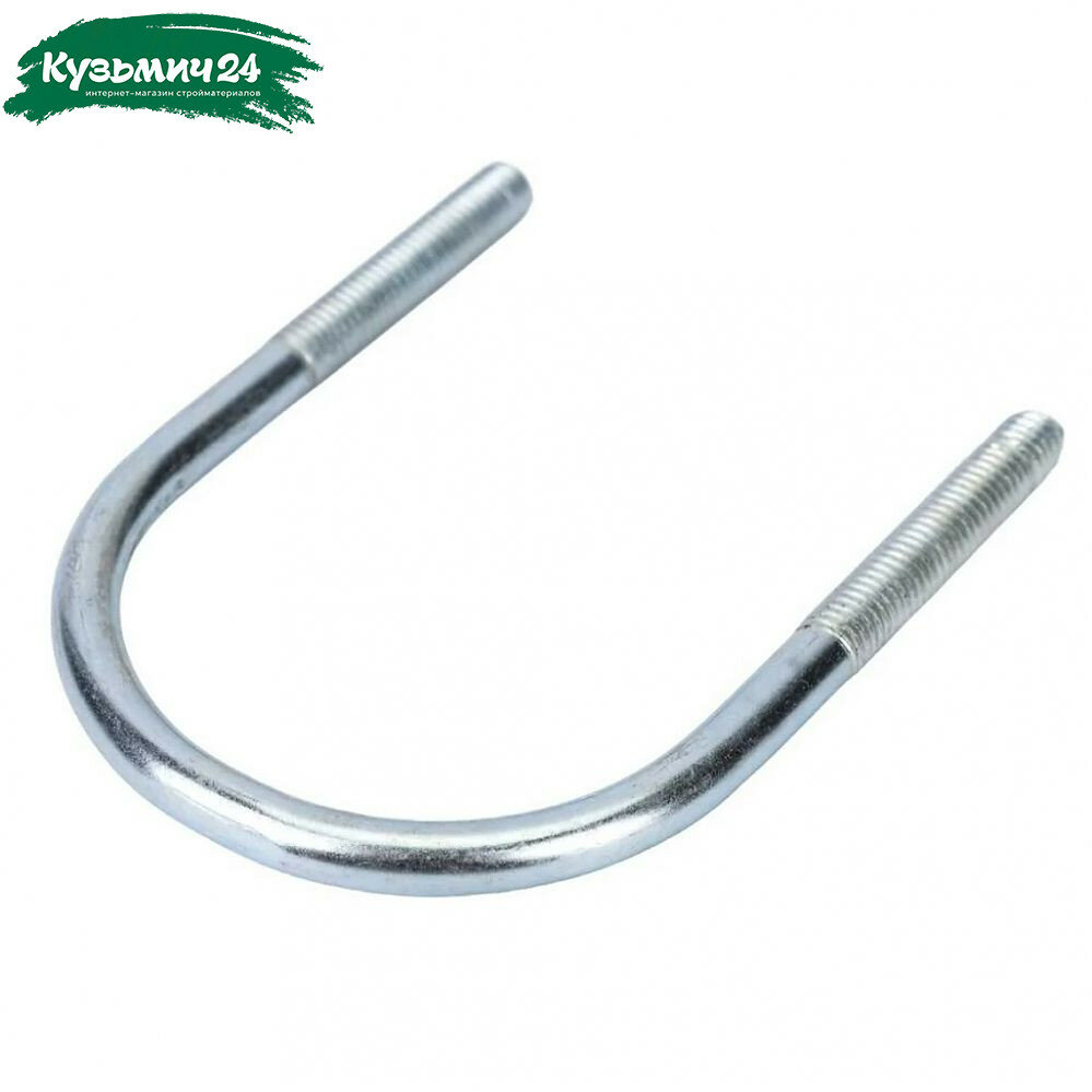 Скоба U-образная, оцинкованная сталь, серебристый, 78 мм, 2 1/2", М10