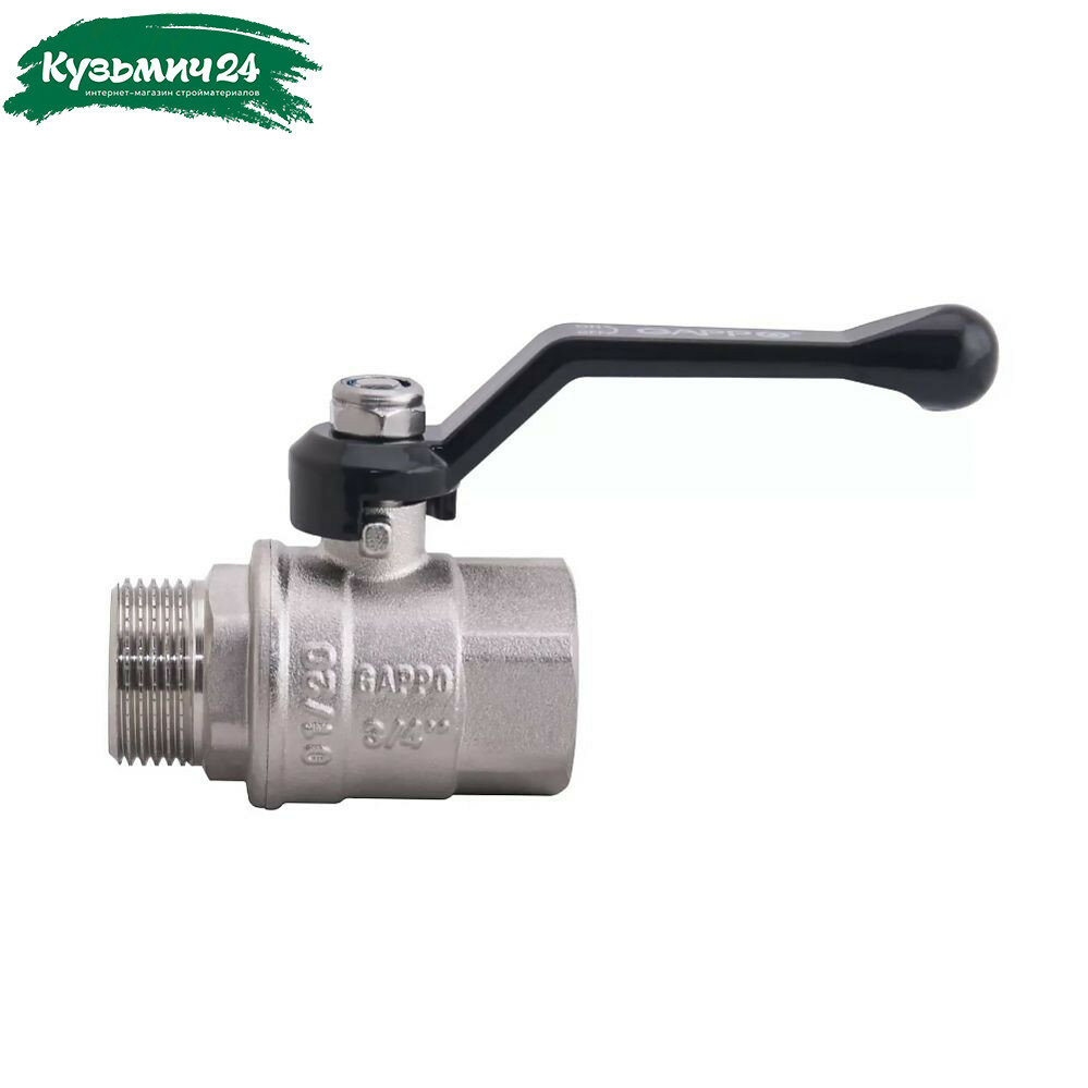 Кран шаровой Gappo G227.09 2", ВН-НР, рычаг из алюминия