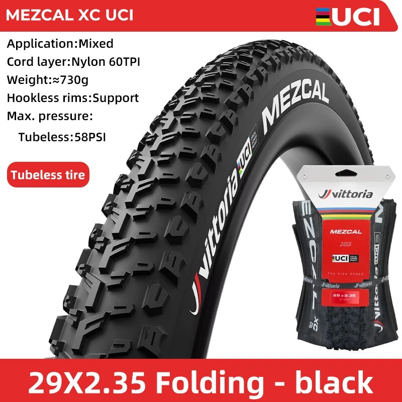 Vittoria Barzo / Mezcal 29x2.1 / 2.25 бескамерная шина для горного велосипеда Mezcal III 29x2.35