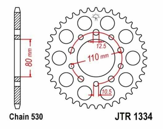 Звезда привода для мотоцикла AFAM 11605-42 (JTR1334.42)