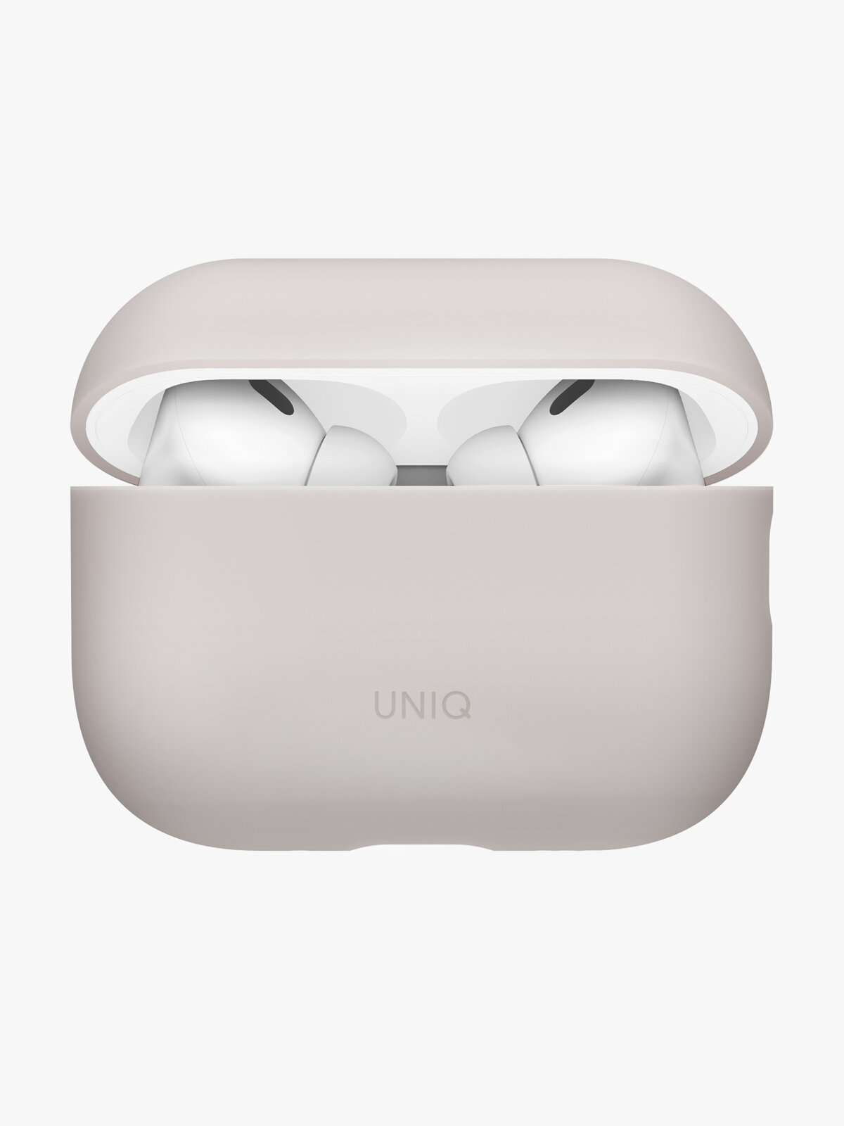 Чехол Uniq для Airpods Pro 3, LINO силиконовый Liquid silicone с покрытием soft touch, со шнурком, бежевый