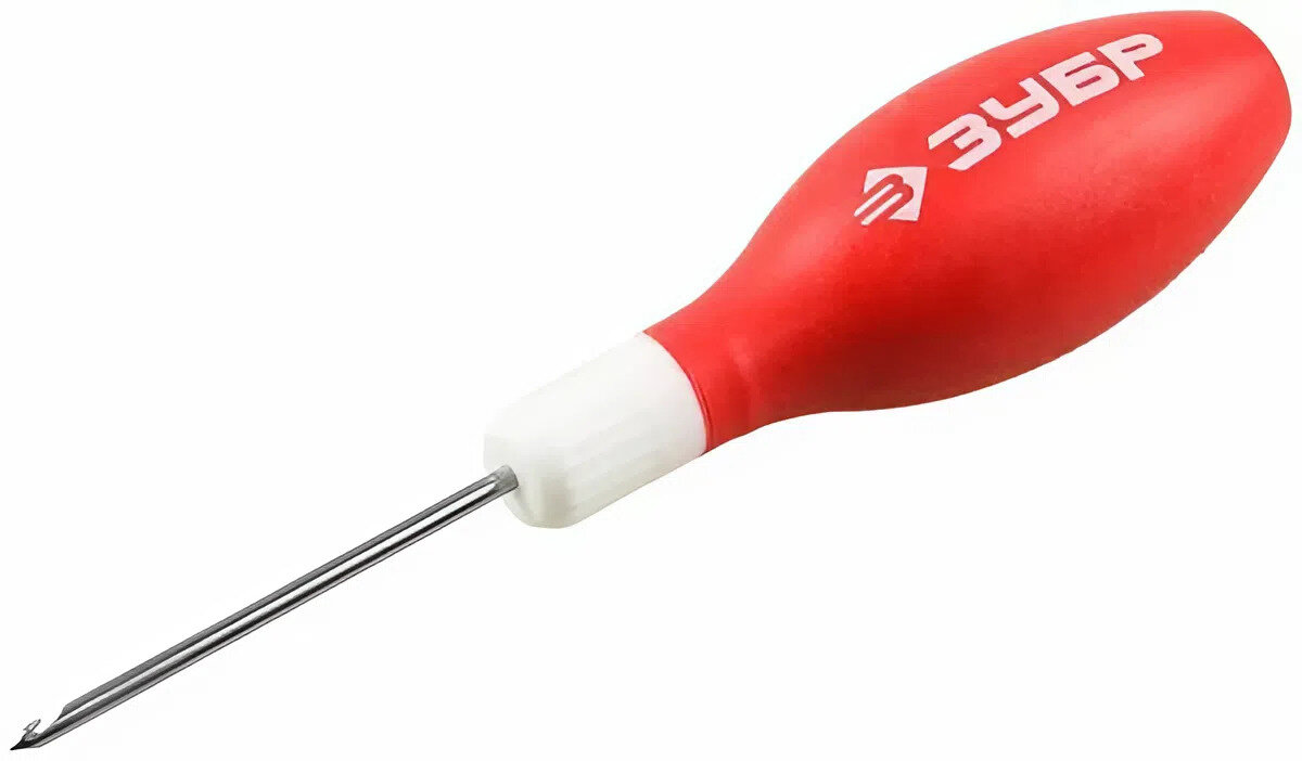Шило ЗУБР мастер сапожное, эргономичная обрезиненная рукоятка, длина 60мм, d 3мм
