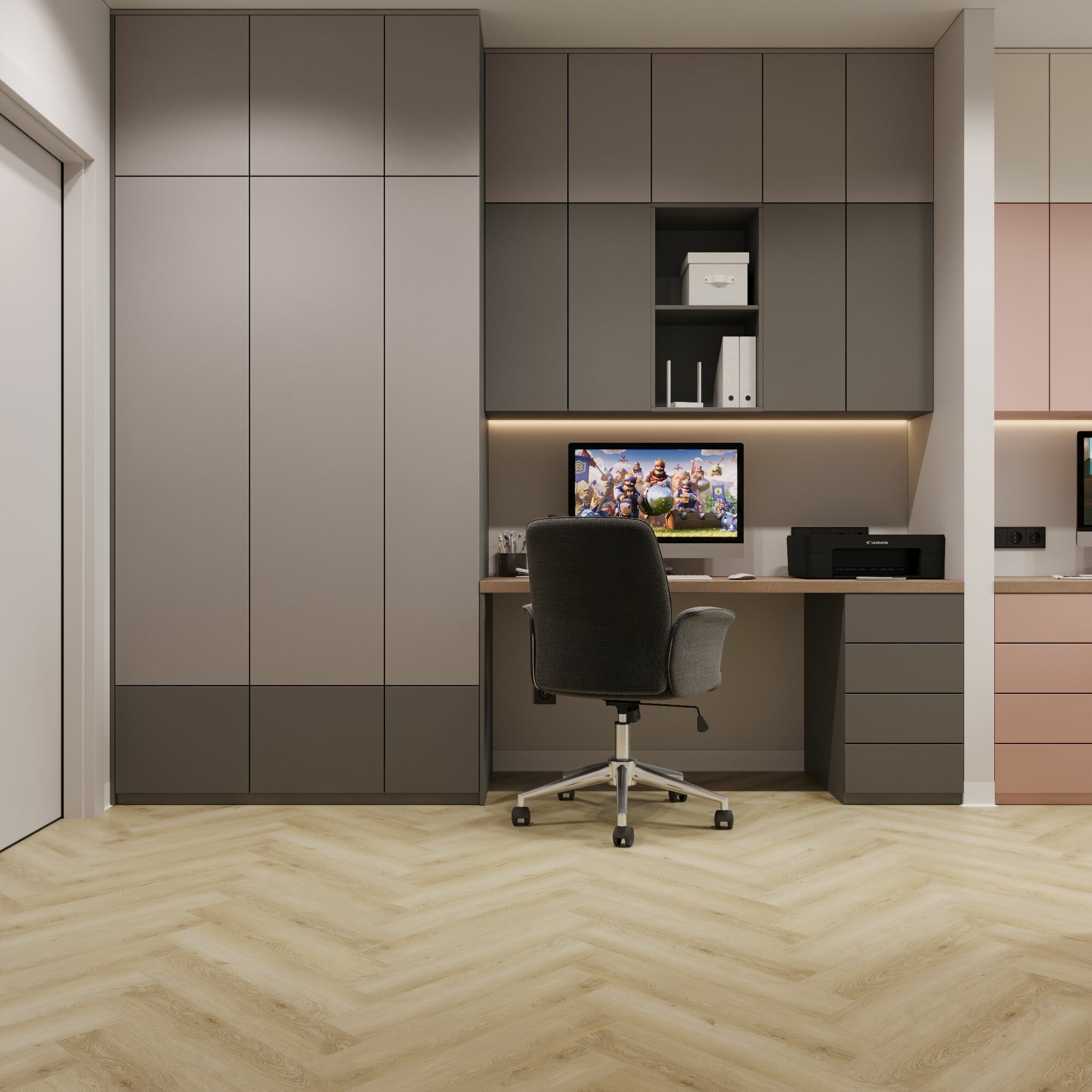 Кварц виниловый ламинат Floorwood Hentic 0,5 защ. слой 4 мм толщина Цветочная мечта (1,31072 кв. м)