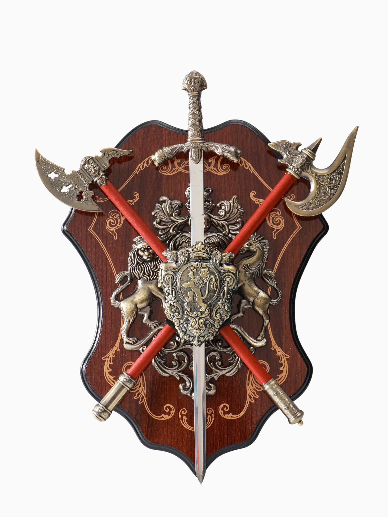 Панно на стену «Геральдика. Герб со львом», декор настенный, щит декоративный