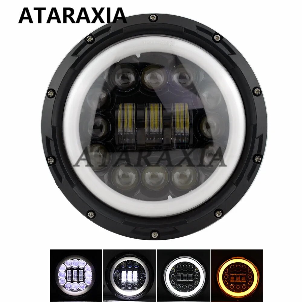 Мотоциклетная фара 7 дюймов, адаптер для фар, кольцо, крепление для фар, светодиодная отделка фар, кронштейн для фар мотоцикла, кафе Racer style 11