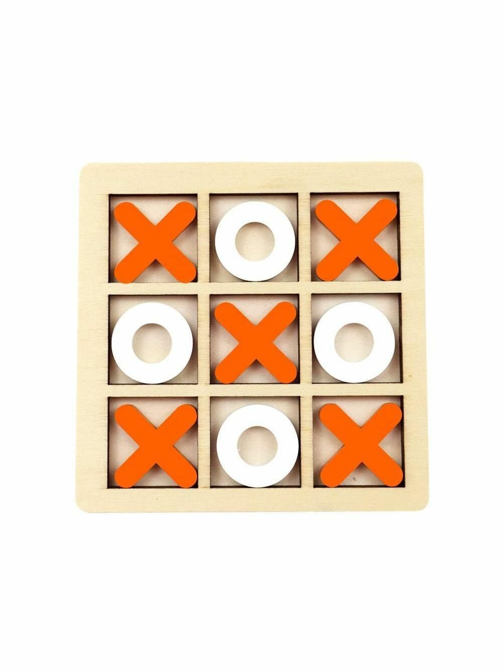 Деревянная доска Крестики-нолики XO Настольная головоломка Игрушка