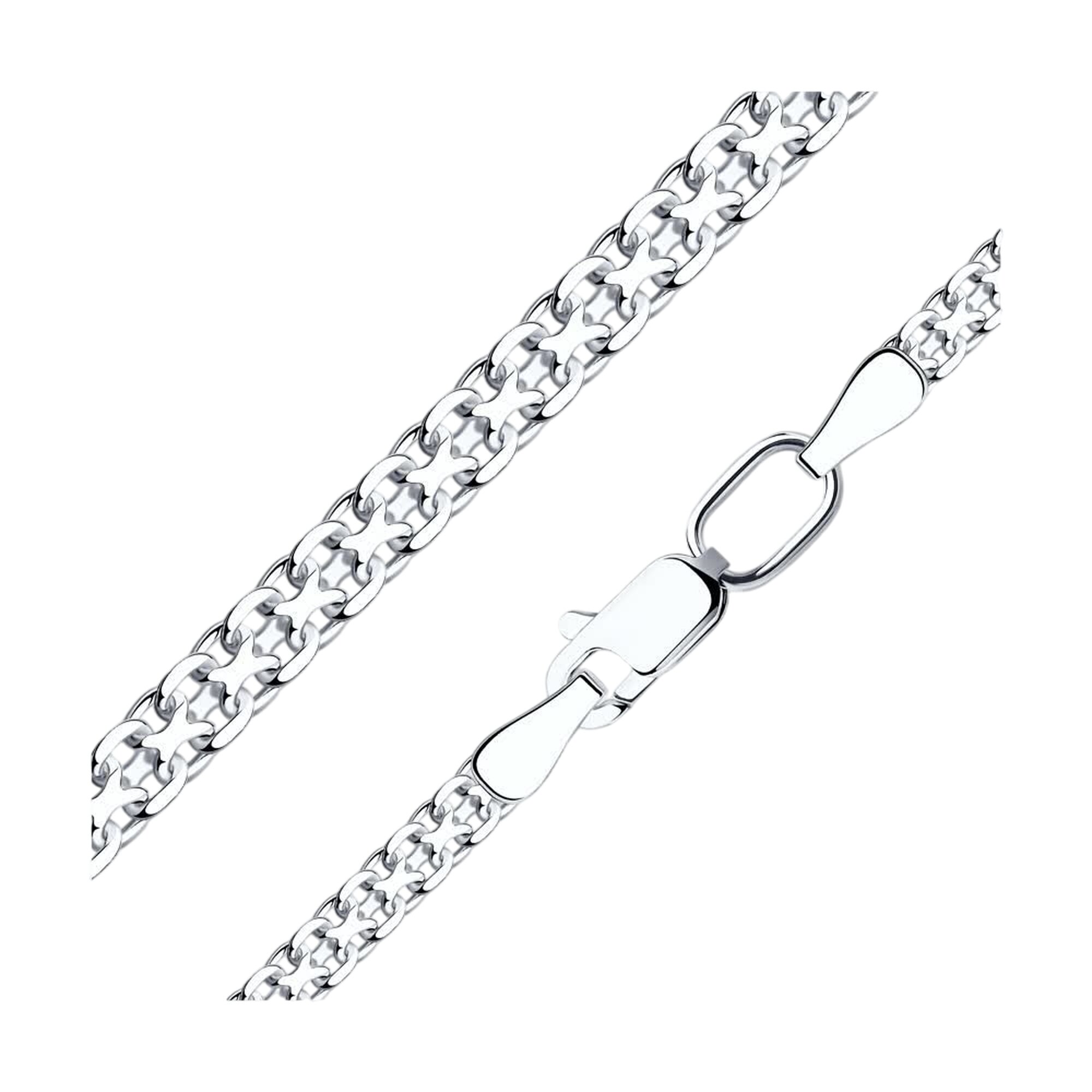 Цепь серебро, 925 проба, родирование