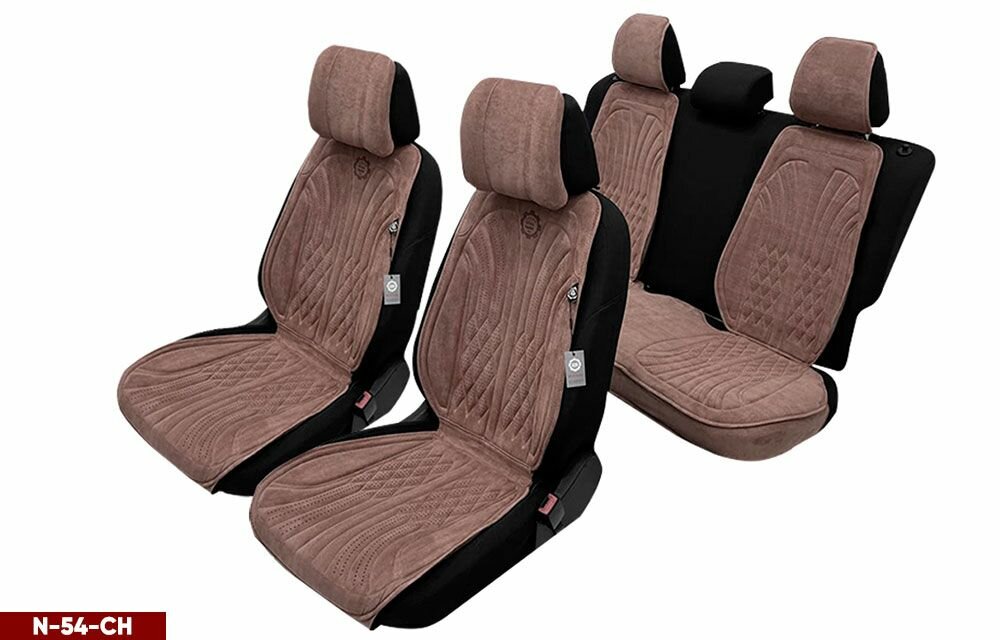 Накидки на сиденья для Citroen / Ситроен C1, C2, C3, C4, Berlingo, Jumper и др. на весь салон замша с перфорацией