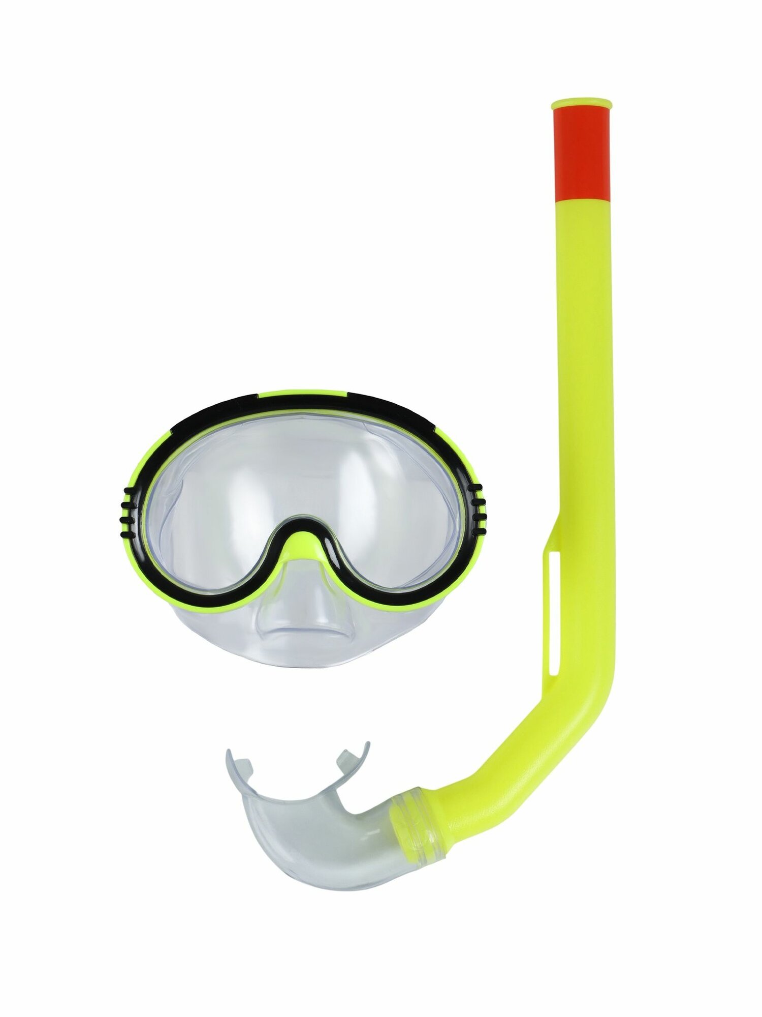 Маска и трубка для плавания ONLYTOP , детская , цвет жёлтый